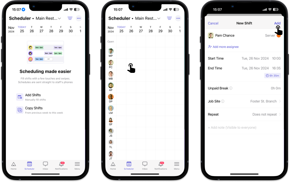 Add a shift – Camelo Help Center