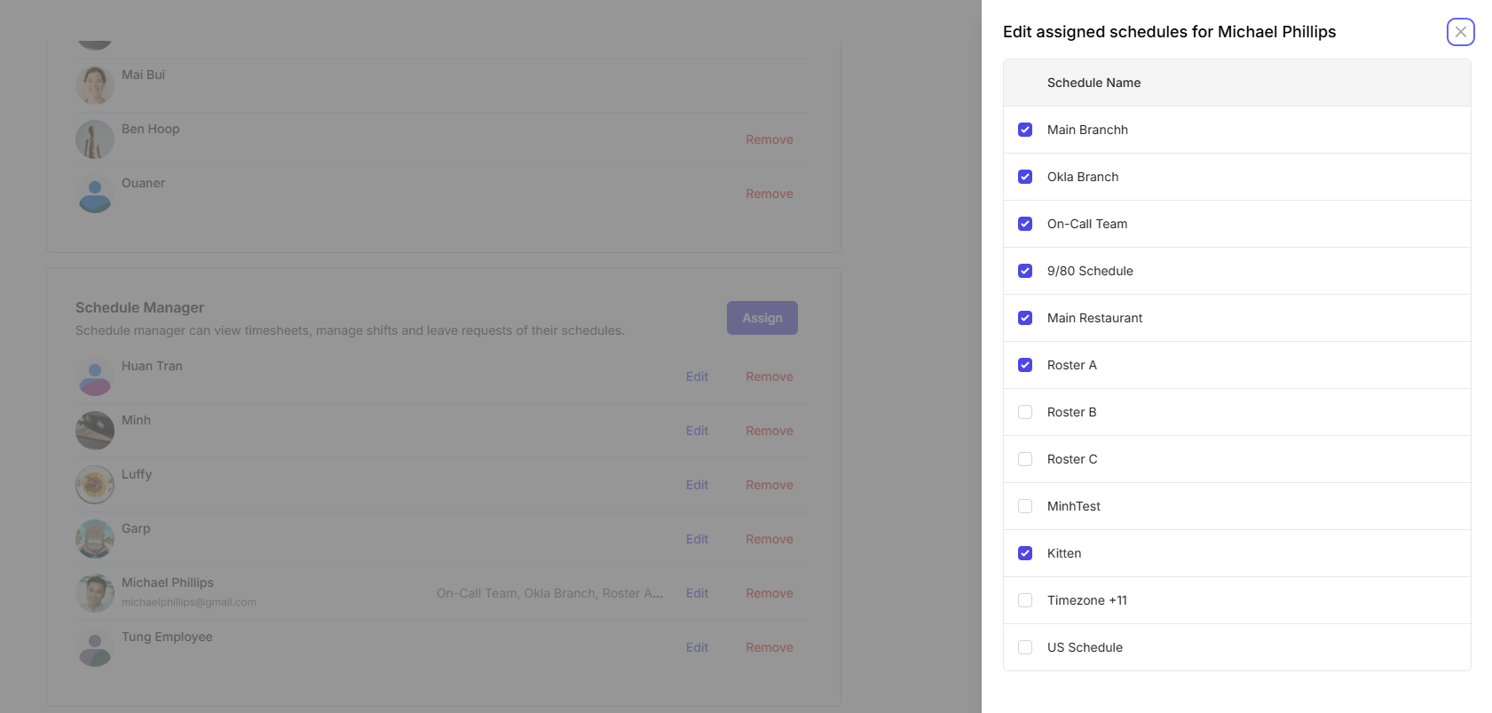 Manage separate schedules of a workplace – Camelo Help Center